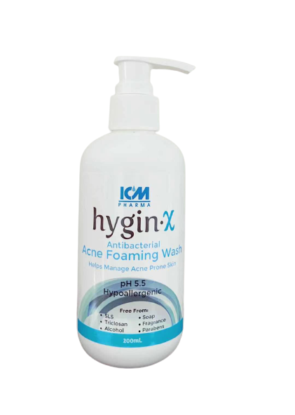 ICM Pharma Hygin-X Antibacterial Acne Foaming Wash 200ml | Lazada Singapore
