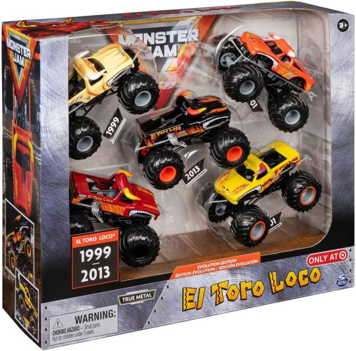 Monster Jam, Evolution Edition El Toro Loco, 5 Exclusive Die-cast ...