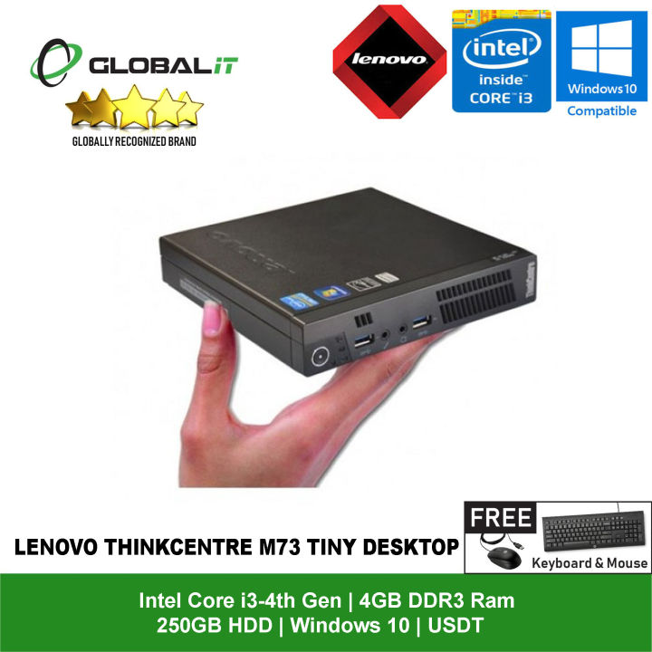 (Refurbished Desktop) Lenovo ThinkCentre M73 Tiny Desktop / Intel Core ...