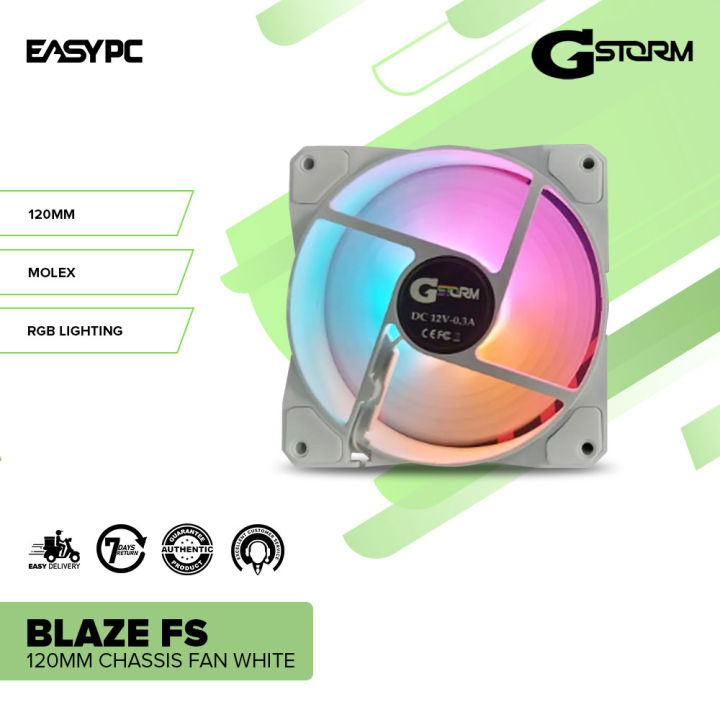 EasyPC | Gstorm Blaze FS 120mm Chassis Fan Black or White | Lazada PH