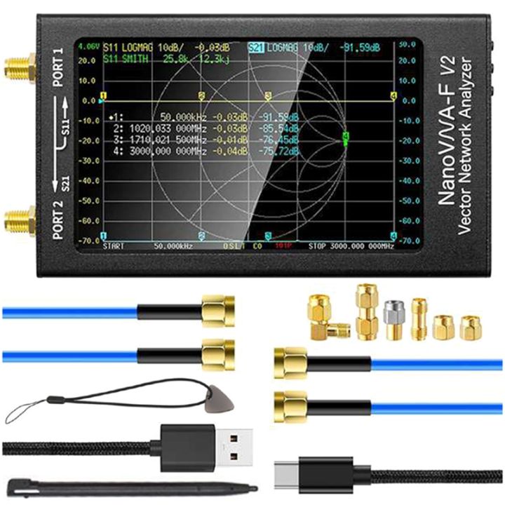 NanoVNA-F V2 Vector Network Analyzer HF VHF UHF VNA with 5000MAh-Measuring S Parameters | Lazada ...