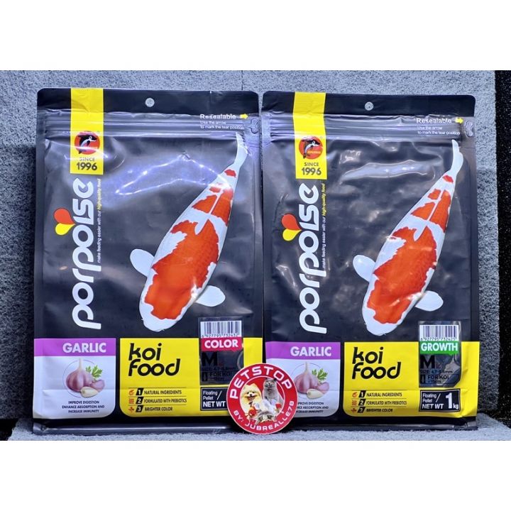 COD PORPOISE Koi Food Growth Color Enhancing w Garlic essence 1kg ...