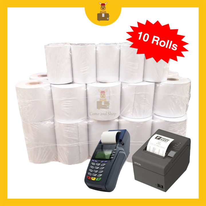 Thermal Paper Receipt Rolls Receipt Paper ( 10 rolls ) Cash Register ...