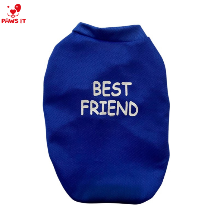 PAWS IT Bestfriend Blue Dog Cat Clothes Pet Dog Shirt Sando Dog Dress ...