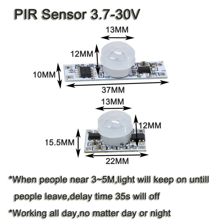 PIR Motion Sensor Switch 5V 12V 24V PIR Motion Sensor DC Movement ...
