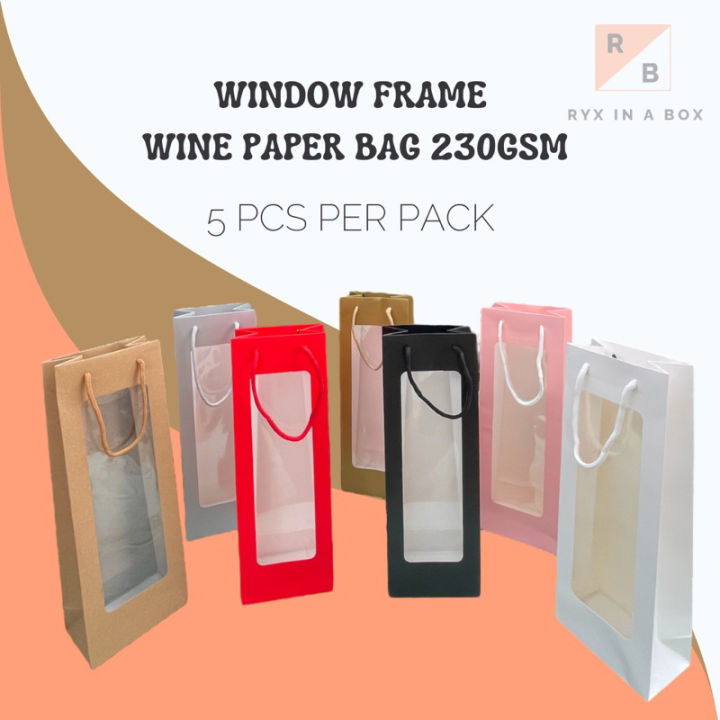 Window Frame Wine Paper bag 5pc per pack | Lazada PH
