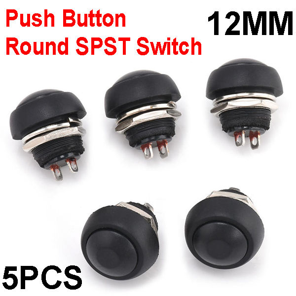 12mm Waterproof Momentary ON/OFF Push Button Round SPST Switch | Lazada PH