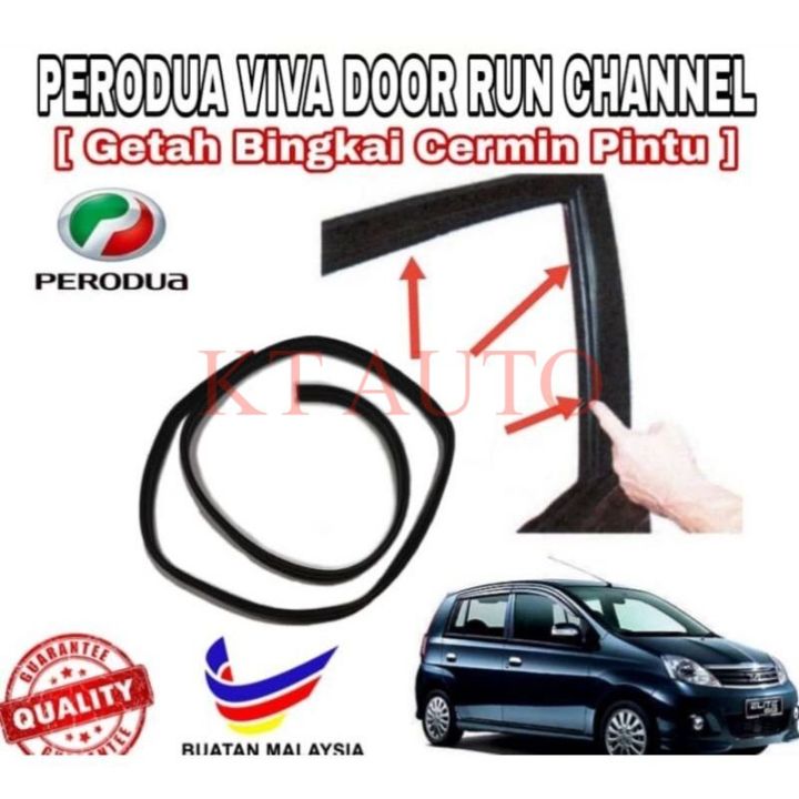*ORIGINAL PERODUA VIVA DOOR GLASS RUN CHANNEL RUBBER/ GETAH CERMIN ...