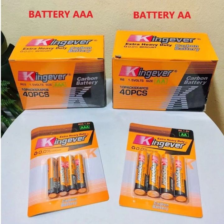 COD Kingever Battery 1 BOX 40pcs 1.5V Double A Battery Triple A Battery ...