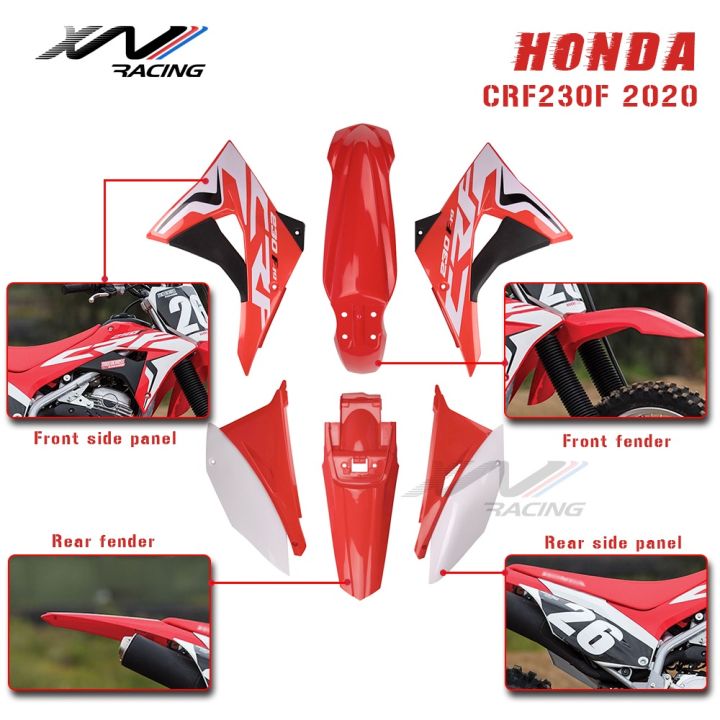 XW RACING Dirt Bike body Plastic Kit Fairing Cover Fender Number Plate ...
