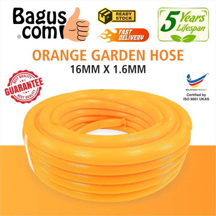 My Bagus Orange PVC Garden Hose 16mm X 1.6mm X 5M / 10M / 15M / 20M ...