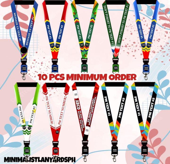 CUSTOMIZED COMPANY / SCHOOL Lanyards ID Lace 10PCS MINIMUM ORDER DONT ...