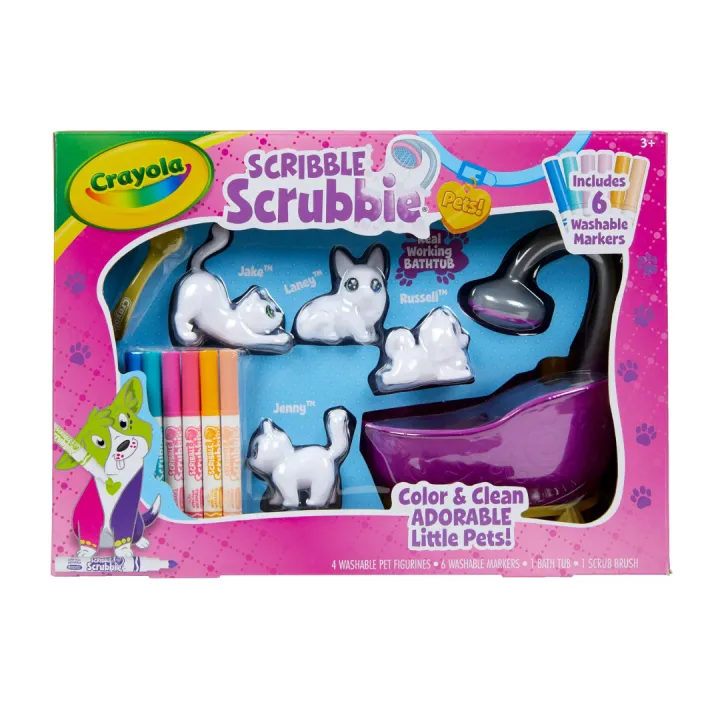 Crayola Scribble Scrubbie Pets Scrub Tub Animal Toy Set, Gift for Kids ...