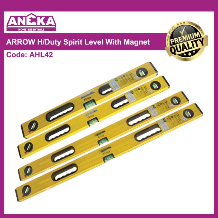 "ARROW" Heavy Duty Spirit Level with Magnet | Lazada