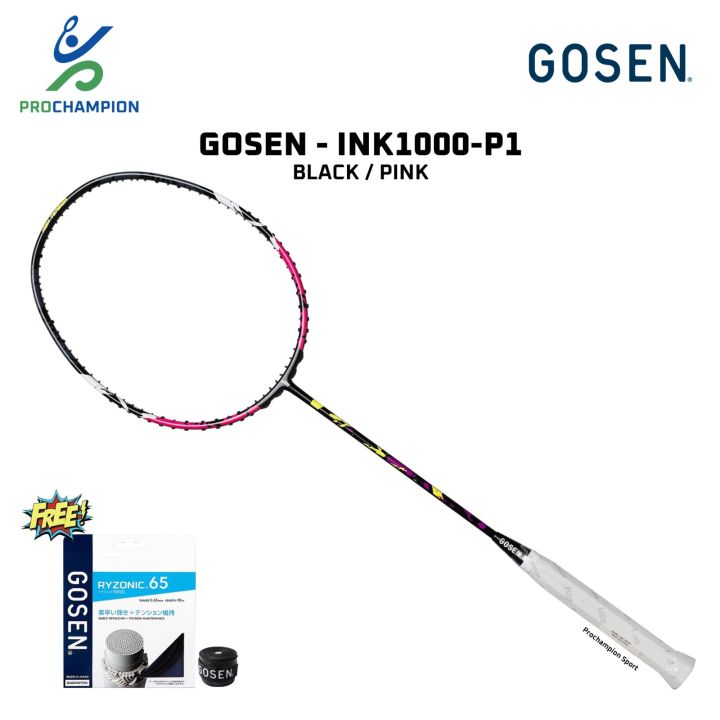 New ! Raket Badminton Original Gosen INK1000-P1 Black Pink | Lazada ...
