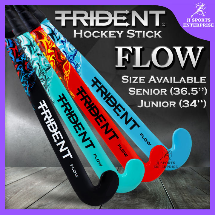 Trident Flow Wood Fibreglass Outdoor Hockey Stick Training Hockey Stick ...
