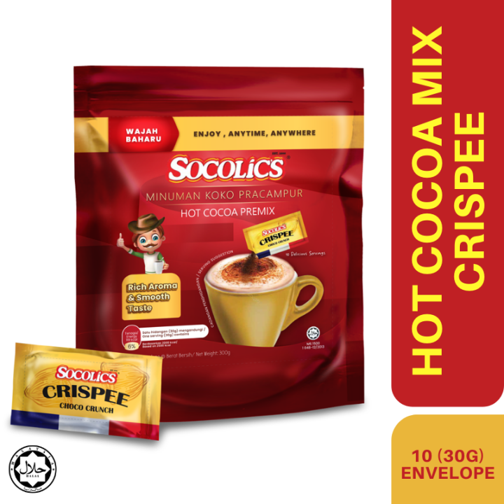 Socolic's Hot Cocoa Mix Crispee (30g x10) | HALAL | Hot Chocolate | Lazada