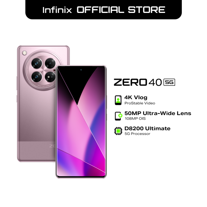 Infinix Zero 40 5G, (up to 24GB [12+512], MediaTek D8200 Ultimate, 4K ...