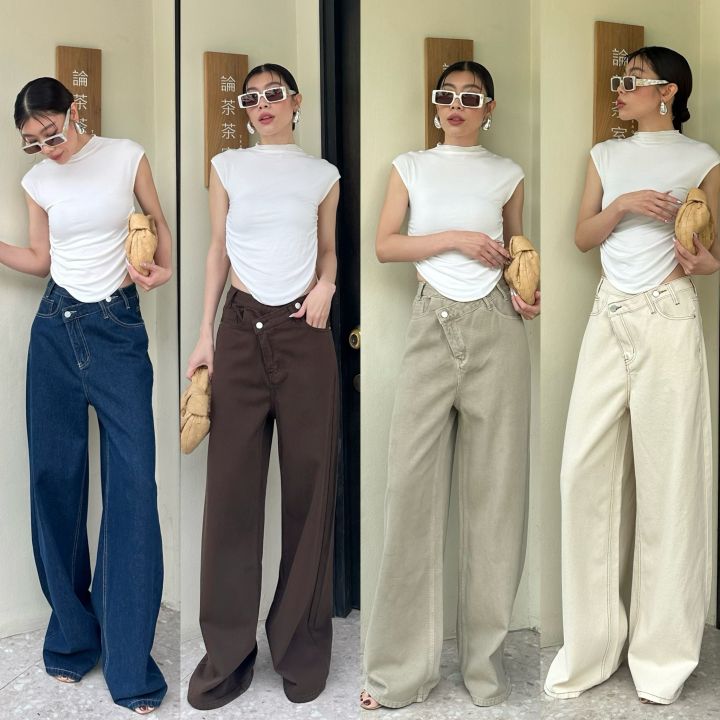 👠 กางเกงยีนส์ทรง Beggy ขากระบอกใหญ่ ทรงสวย แมทง่าย | New Beggy Jeans ...