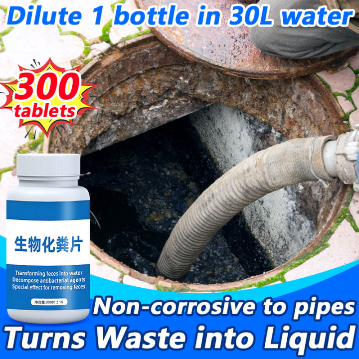 300 tablets Septic tank cleaner Septic tank odor remover Septic tank ...