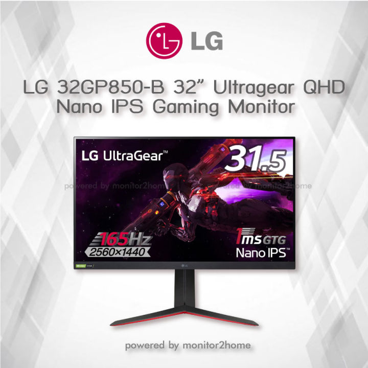 LG 32GP850-B 32” Ultragear QHD (2560 x 1440) Nano IPS Gaming Monitor w ...