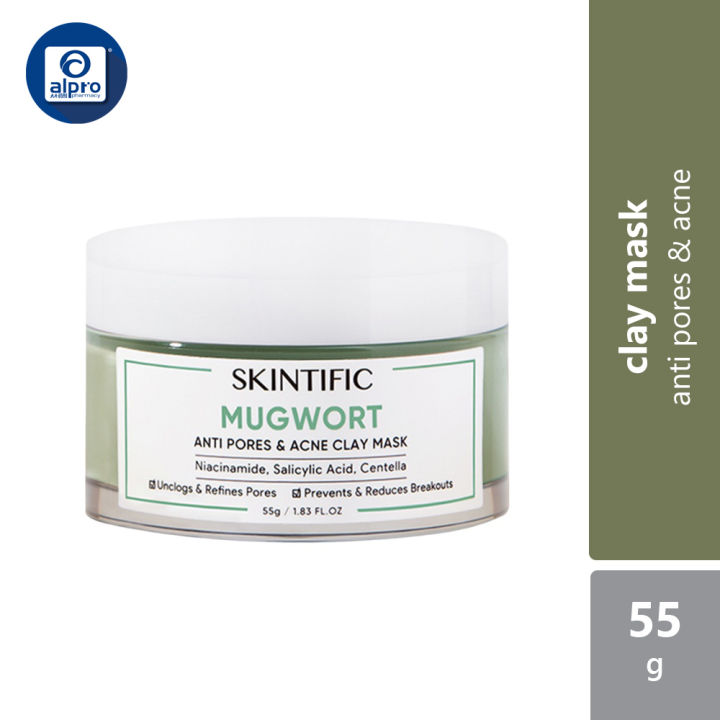 SKINTIFIC Mugwort Anti-pore & Acne Clay Mask (55g) | reduce ...