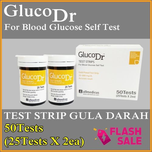 Promo Menarik strip gluco dr gula darah glucose tes strip gula darah ...