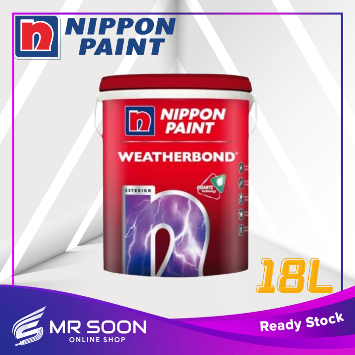 NIPPON PAINT Weatherbond 18L Exterior Paint/Cat Luar/Cat Rumah /Cat ...