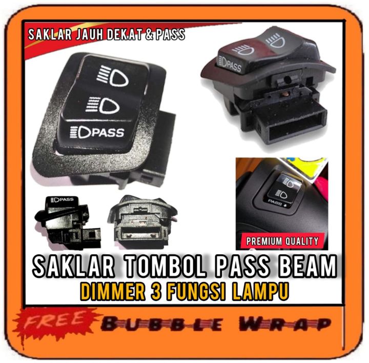 Tombol Dim Saklar Pass Beam Dimmer Socket Honda Vario LED 110 125 150 ...