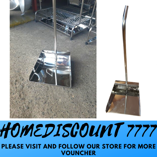 HEAVY DUTY PURE STAINLESS STEEL DUSTPAN HOUSEHOLD CLEANING/ PANDAKOT ...