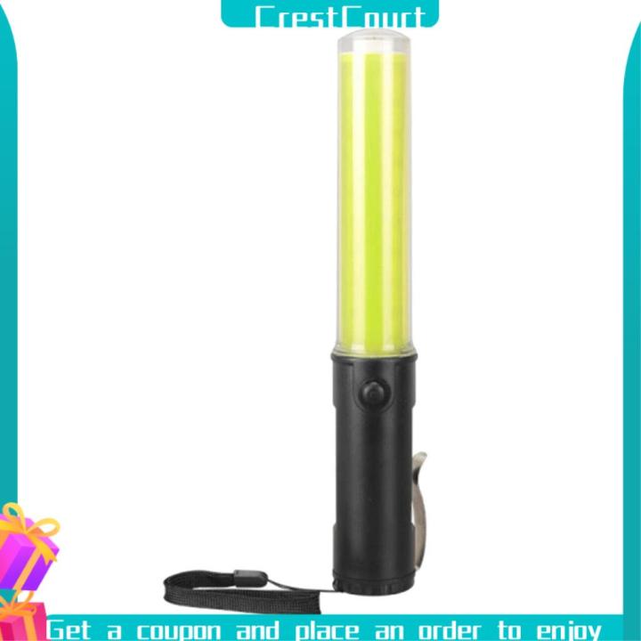 CrestCourt Practical Tool 26cm 4 Mode Battery Powered Traffic Baton Light Stick LED Safety ...