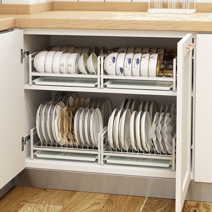 Bowl And Plate Storage Dish Rack Cabinet Small Cabinet Built-In Rack ...