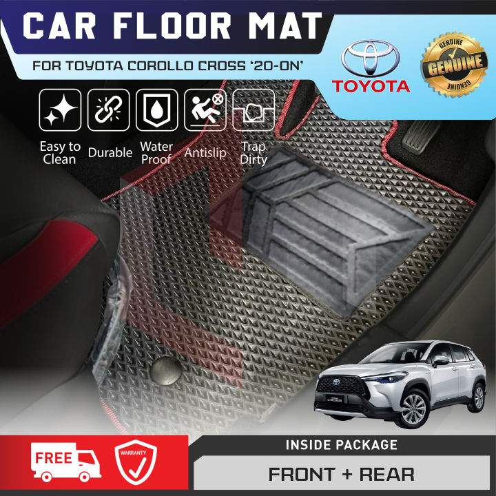 Toyota Corolla Cross 2020 - ON Car Floor Mat Red Black Carpet Front ...