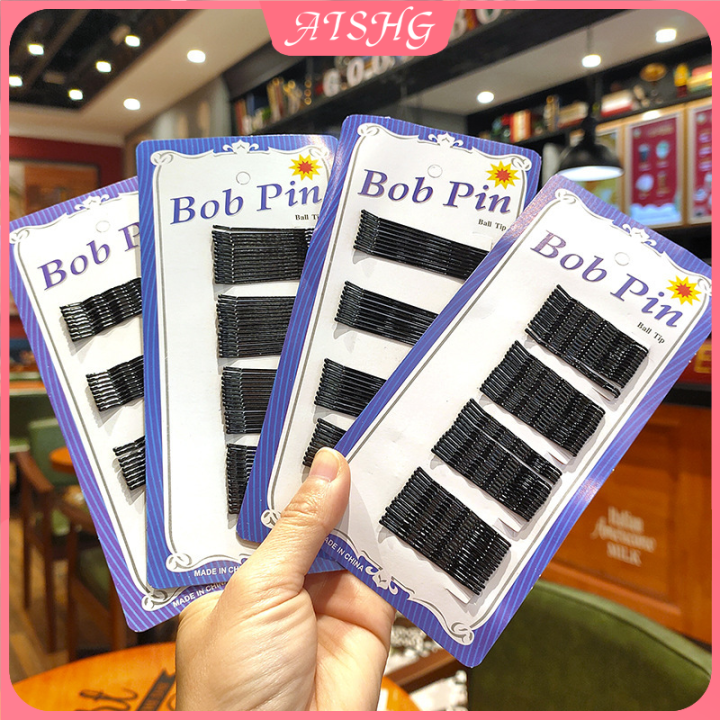 AISHG Black Alloy Hair Clip Women Korean Style Side Clip Simple ...