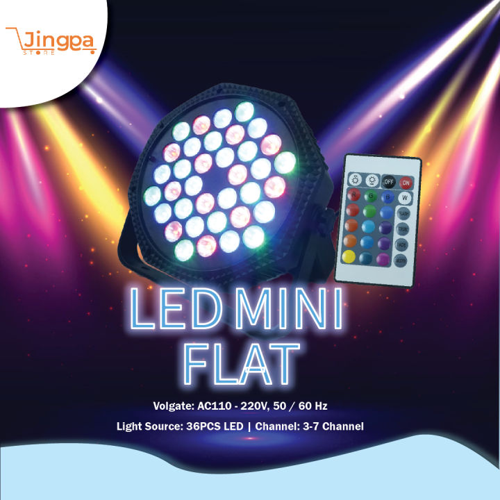 Jingga Lampu Sorot Disco LED Par 18-36 Mata RGB Lampu Panggung LED Mini ...
