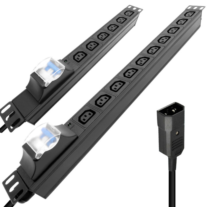 16A Air Switch Power Distribution Unit C13 output Socket Aluminum alloy cabinet PDU Power Strip ...