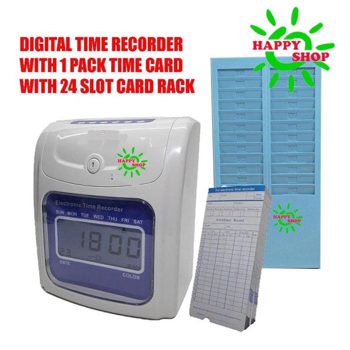Full Feature Digital Clock Time Recorder Punch Card Machine-GM | Lazada
