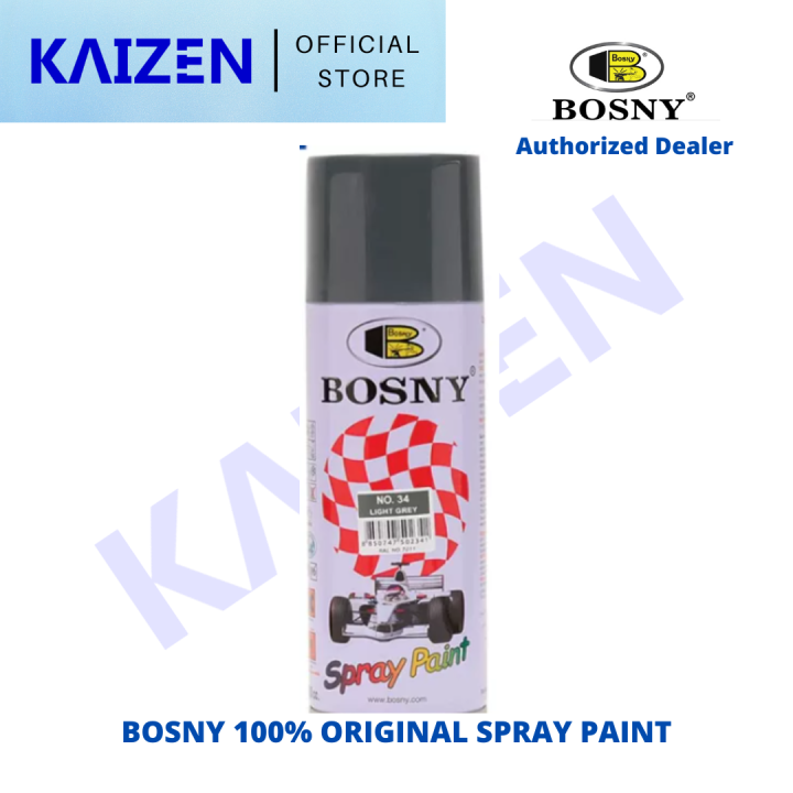 #34 LIGHT GREY BOSNY SPRAY PAINT ORIGINAL | Lazada PH