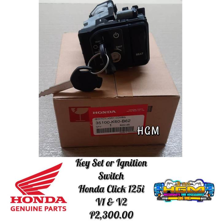 KEY SET OR IGNITION SWITCH | HONDA CLICK 125 V1 & V2 (35100-K60-B62 ...