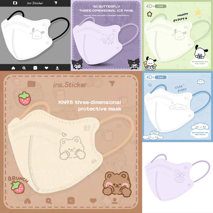 Dueplay 10 Chiếc Khẩu Trang In Hình Hoạt Hình Dành Cho Người Lớn Khẩu Trang KF94 3 Lớp Lọc Âm ...