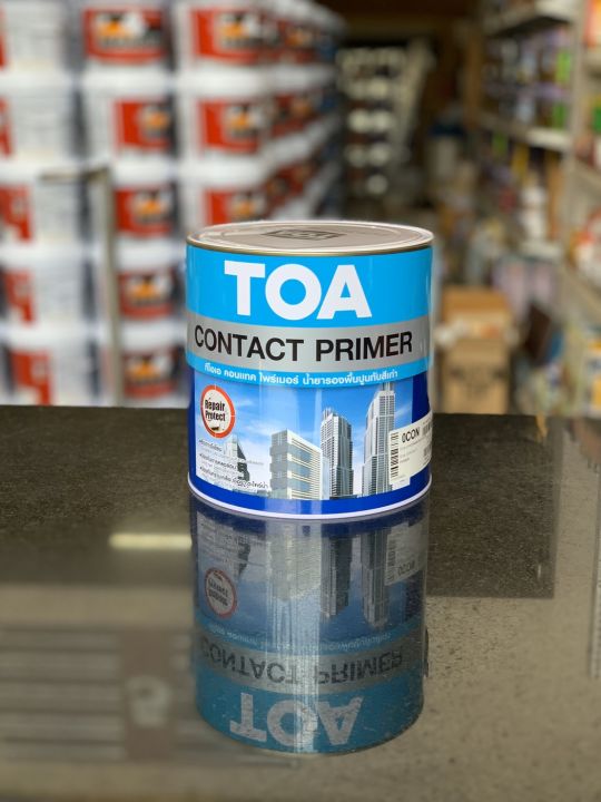 สีรองพื้นปูนเก่า เกรดพรีเมี่ยม TOA รุ่น CONTACT PRIMER มีขนาด 3.75L ...