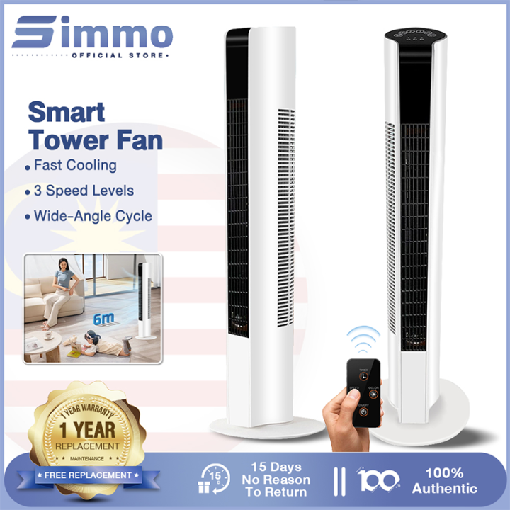 SIMMO Tower Fan kipas Bladeless Fan Remote Control Bladeless Standing ...