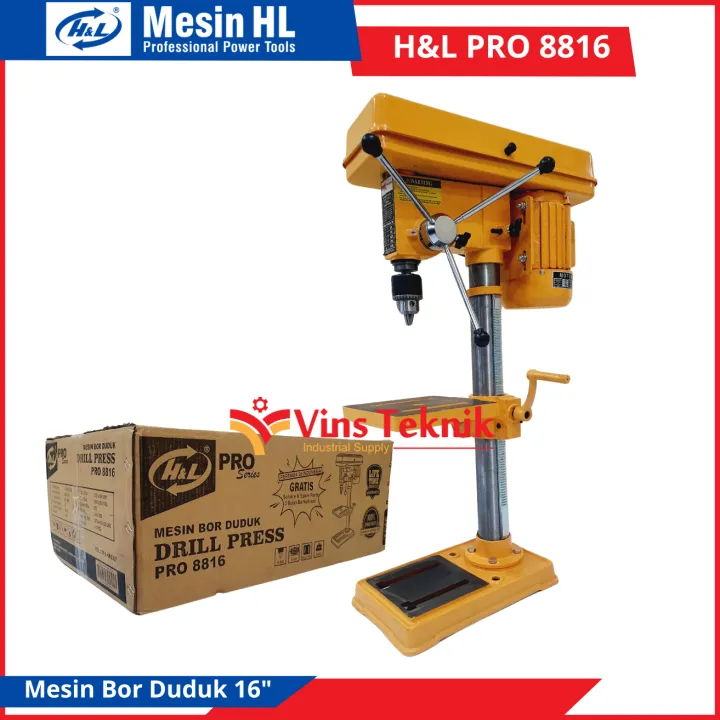 Mesin Bor Duduk 16MM Bench Drill PRO 8816 H&L PRO8816 | Lazada Indonesia