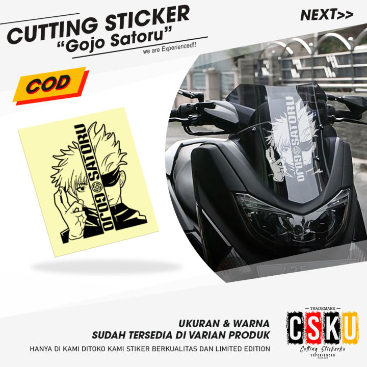Cutting Stiker Gojo Satoru Variasi Motor Mobil Sticker Anime Jujutsu ...