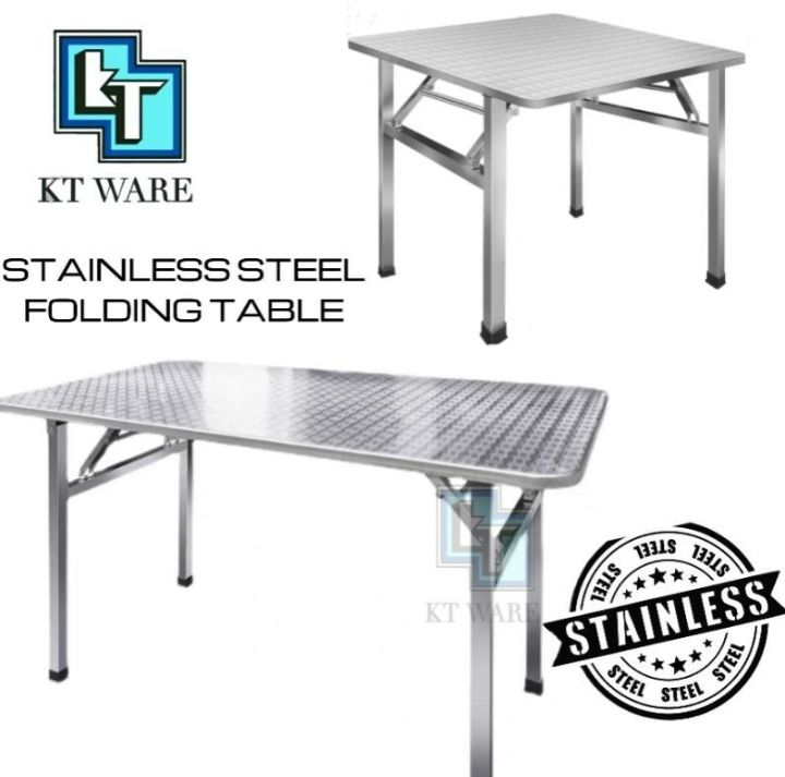 KT WARE STAINLESS STEEL FOLDING TABLE BANQUET TABLE FUNCTION TABLE ...
