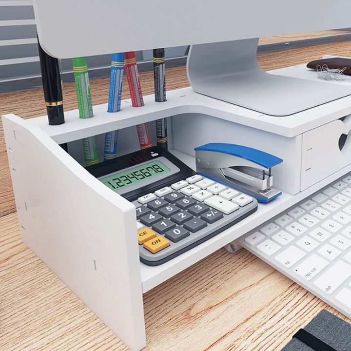 Desktop Computer Elevated Rack Desk Desktop Keyboard Storage Rack ...