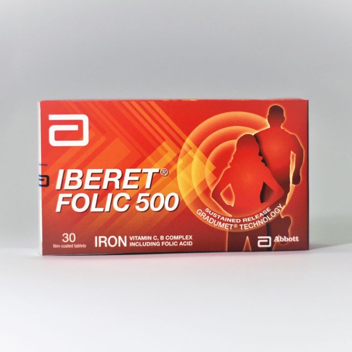 Abbott Iberet Folic 500 (30's) | Lazada