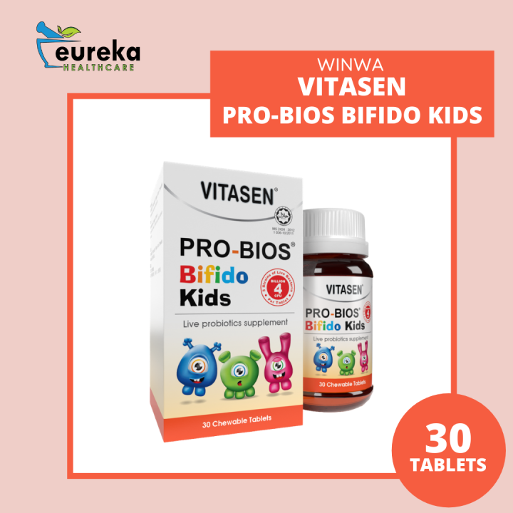 VITASEN PRO-BIOS BIFIDO KIDS 30 CHEWABLE TABLETS | Lazada