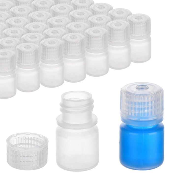 (HFYD) 50 Pcs 8Ml Plastic Bottle Kit Wide Mouth Reagent Bottle, Small ...