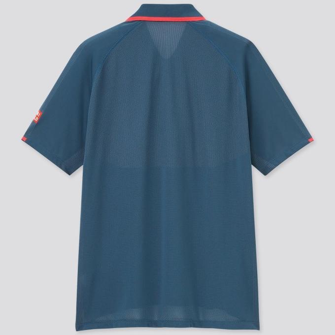 Baju Tenis Uniqlo Roger Federer Blue Tennis Polo Shirt Limited Edition ...